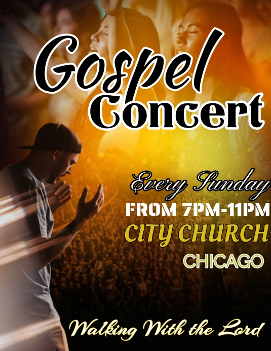 GOSPEL CONCERT,Church concert,concert Template | PosterMyWall