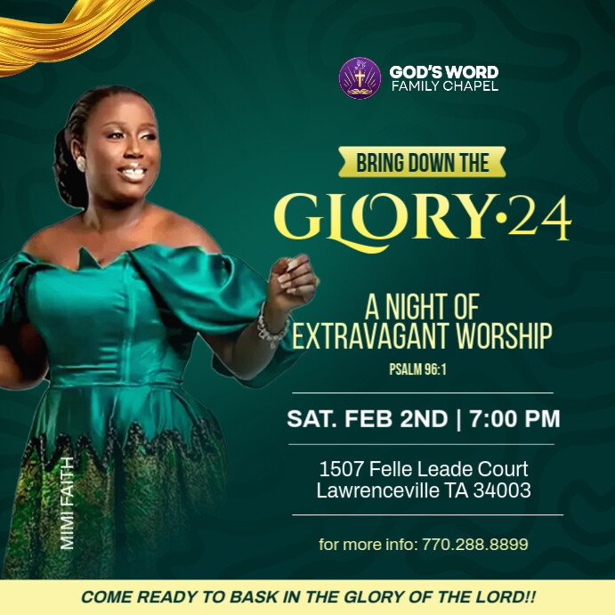 gospel concert church flyer (1) Template | PosterMyWall
