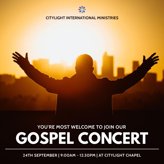 gospel concert church service flyer template | PosterMyWall