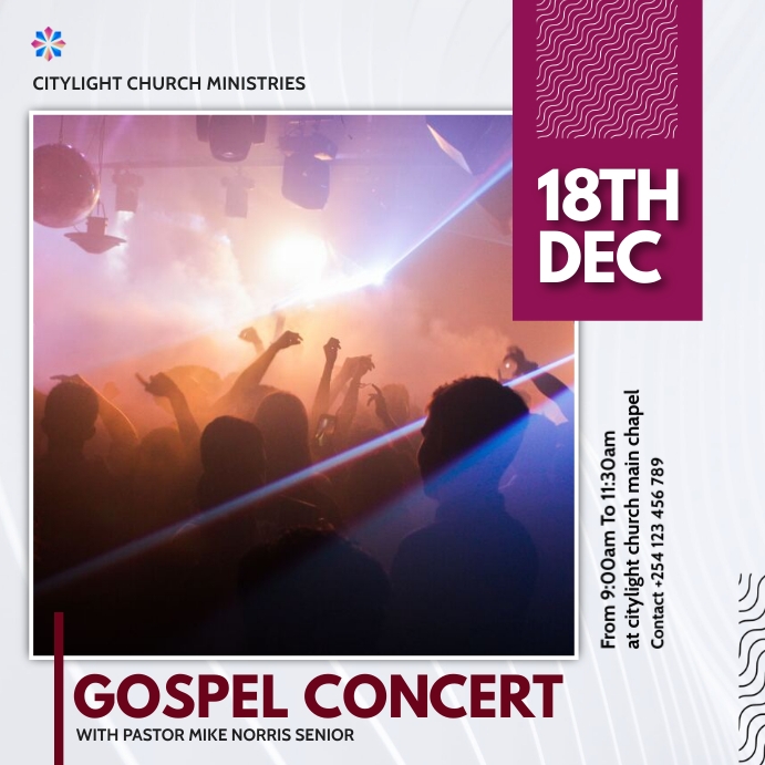 Brosur Templat Brosur Layanan Gereja Konser Injil | PosterMyWall