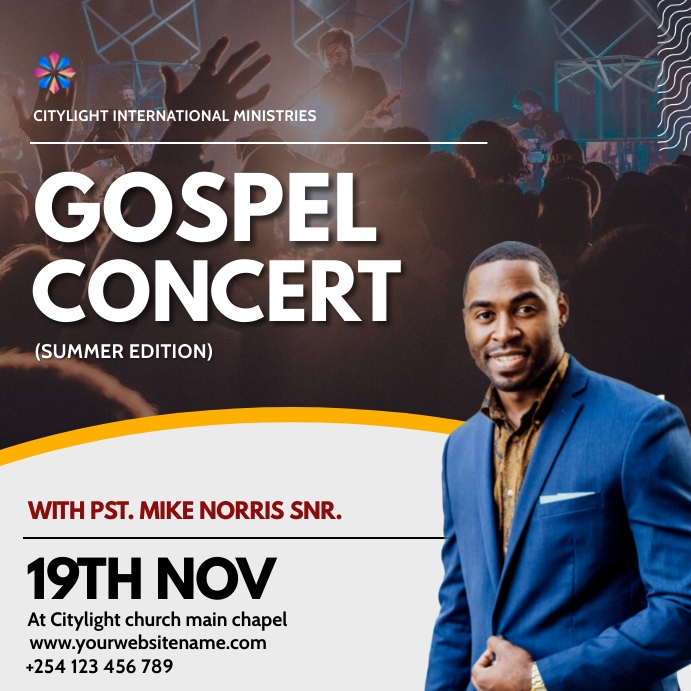 gospel concert church service flyer template | PosterMyWall
