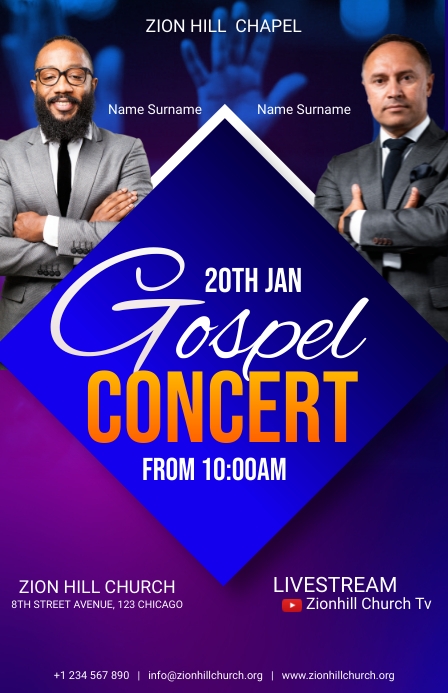 gospel concert Template | PosterMyWall