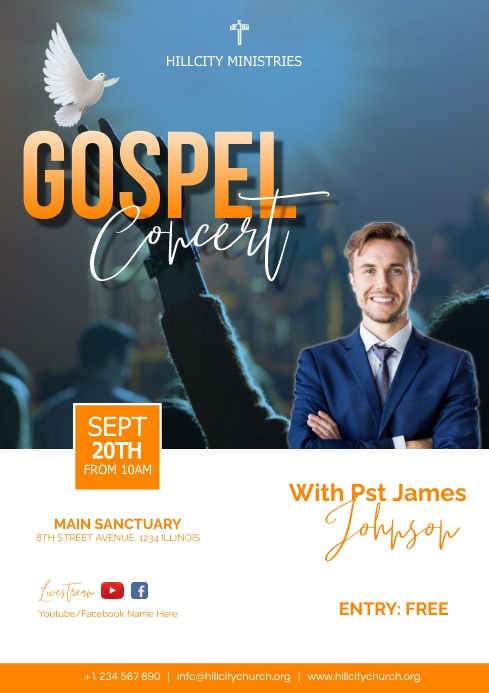 Copy of gospel concert | PosterMyWall