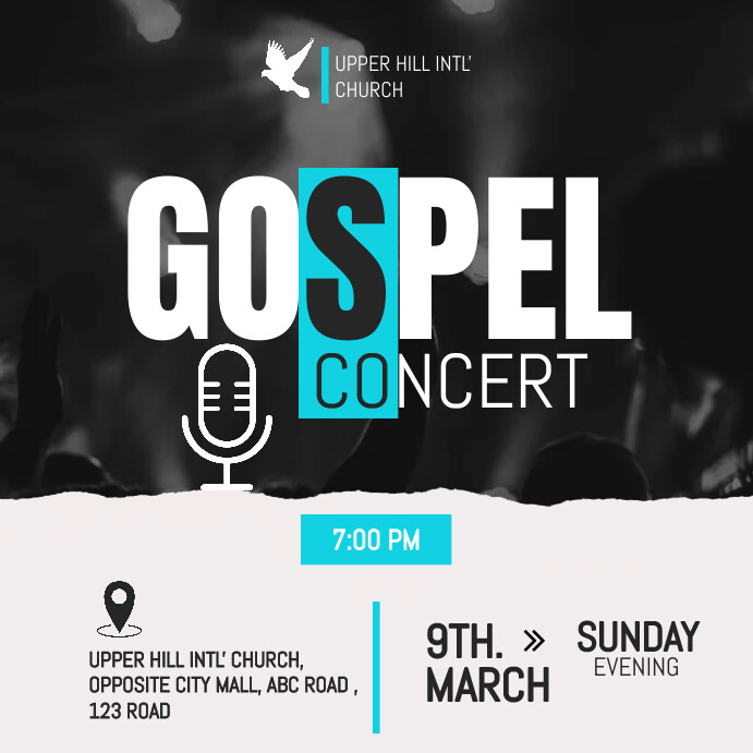 GOSPEL CONCERT Template | PosterMyWall