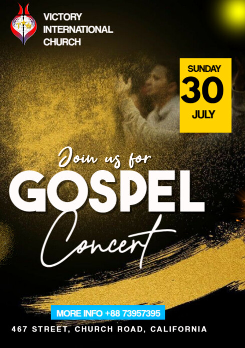 Plantilla de gospel concert | PosterMyWall