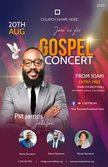 gospel concert Template | PosterMyWall
