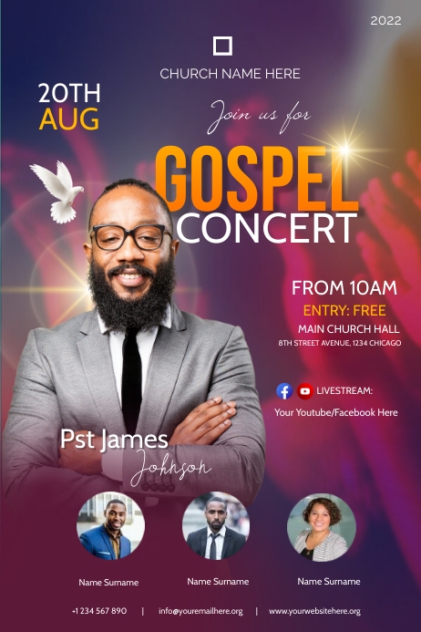 Copy of gospel concert | PosterMyWall