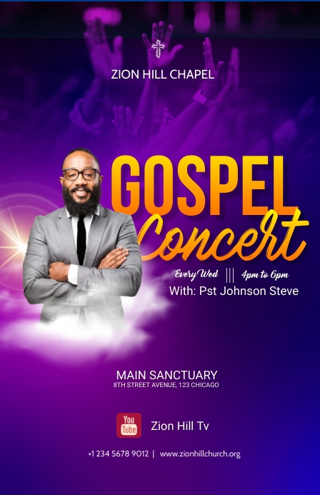 gospel concert Template | PosterMyWall