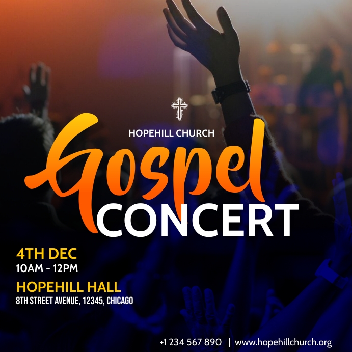gospel concert Template | PosterMyWall