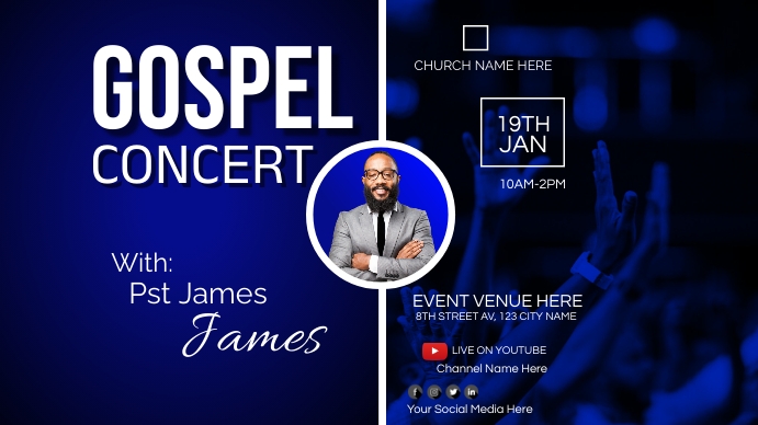 gospel concert Template | PosterMyWall