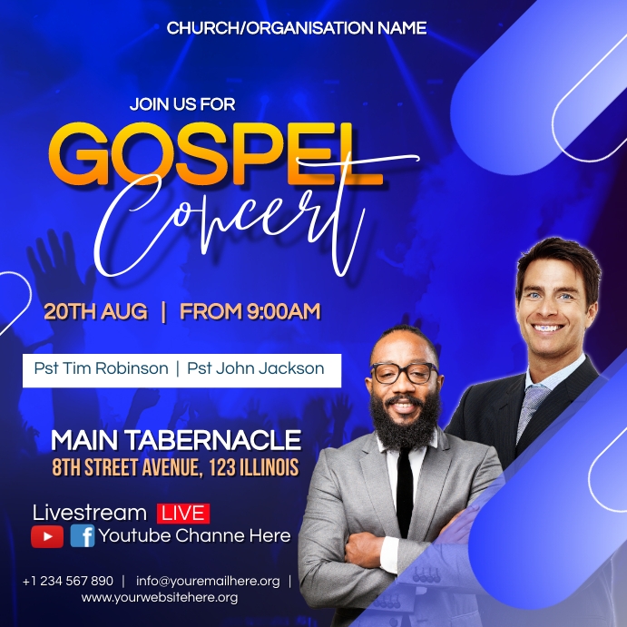 Copy of gospel concert | PosterMyWall