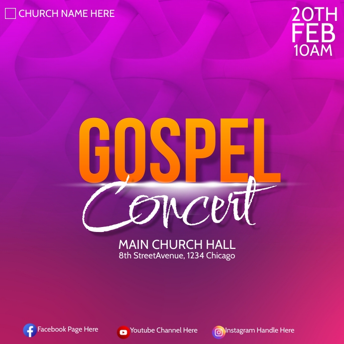gospel concert Template | PosterMyWall