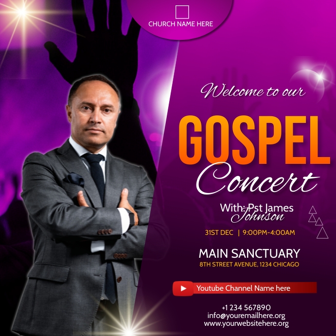 Copy of gospel concert | PosterMyWall