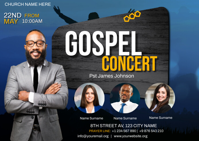 Copy of gospel concert | PosterMyWall