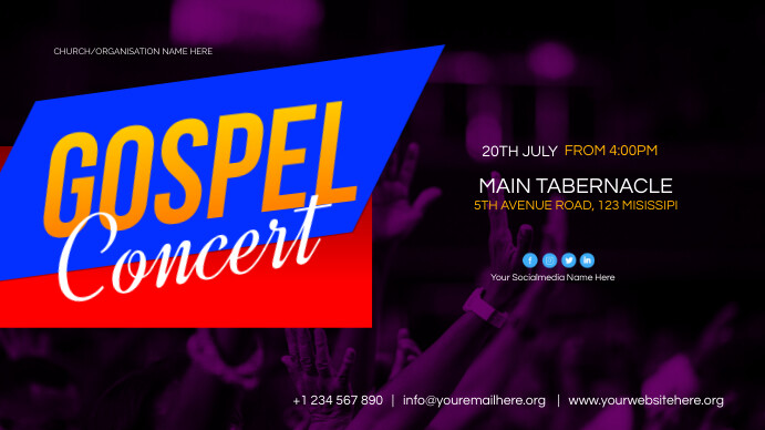 gospel concert Template | PosterMyWall