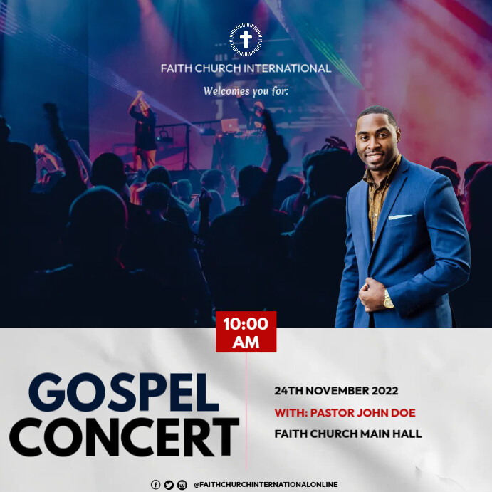 Copy of gospel concert | PosterMyWall