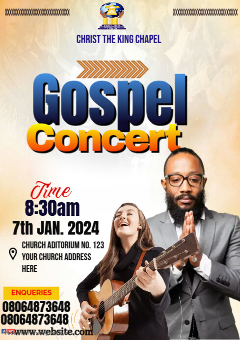 GOSPEL CONCERT Template | PosterMyWall