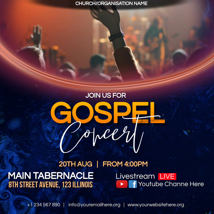 Copy of gospel concert | PosterMyWall