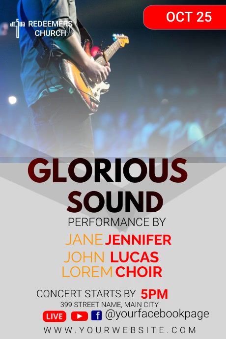 gospel concert Template | PosterMyWall