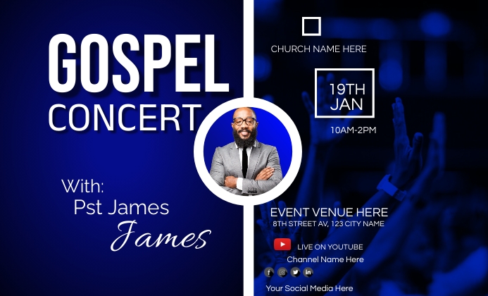 gospel concert Template | PosterMyWall