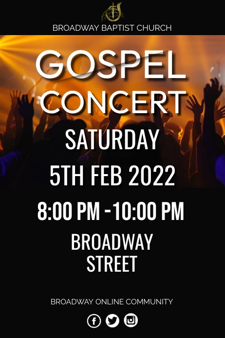 Gospel Concert Template | PosterMyWall