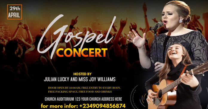 GOSPEL CONCERT Template | PosterMyWall