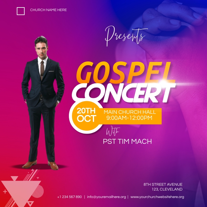 gospel concert Template | PosterMyWall