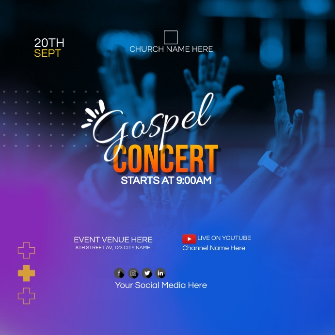 Copy of gospel concert | PosterMyWall