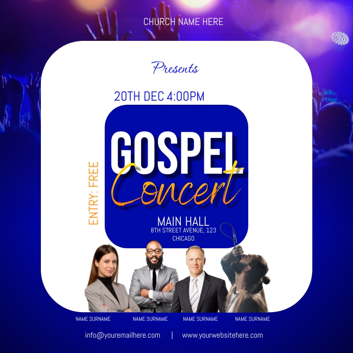 gospel concert Template | PosterMyWall