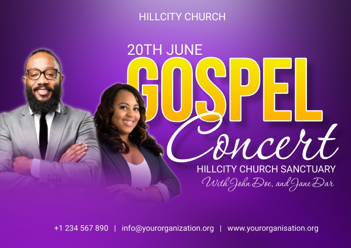 gospel concert Template | PosterMyWall