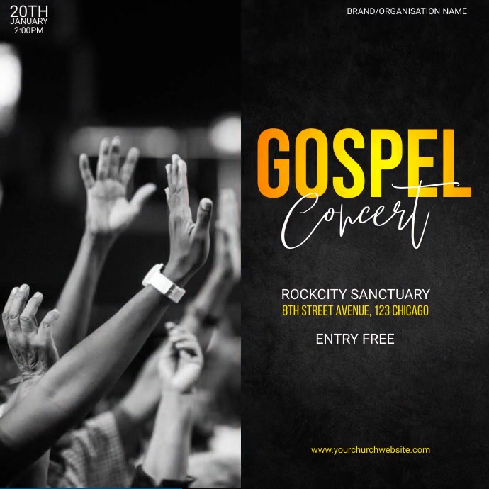 gospel concert Template | PosterMyWall