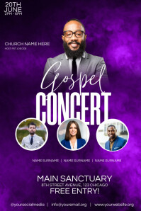 gospel concert Template | PosterMyWall