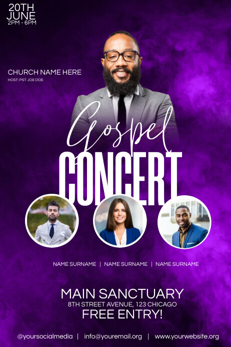 gospel concert Template | PosterMyWall