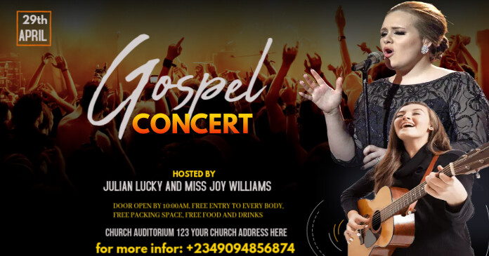 GOSPEL CONCERT Template | PosterMyWall