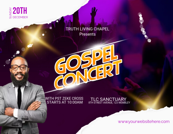 Plantilla de gospel concert | PosterMyWall