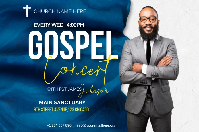 gospel concert Template | PosterMyWall