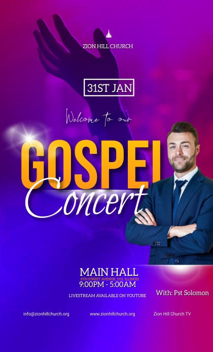 gospel concert Template | PosterMyWall