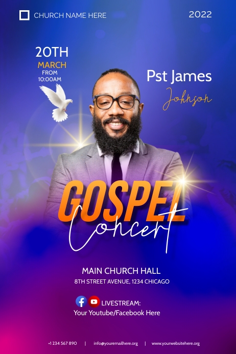 gospel concert Template | PosterMyWall