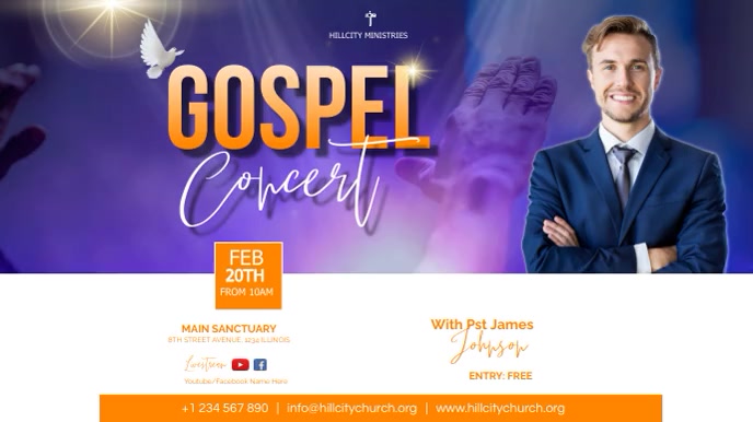 gospel concert Template | PosterMyWall