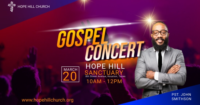 gospel concert Template | PosterMyWall