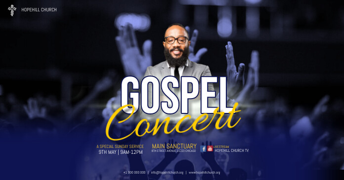 Copy of gospel concert | PosterMyWall