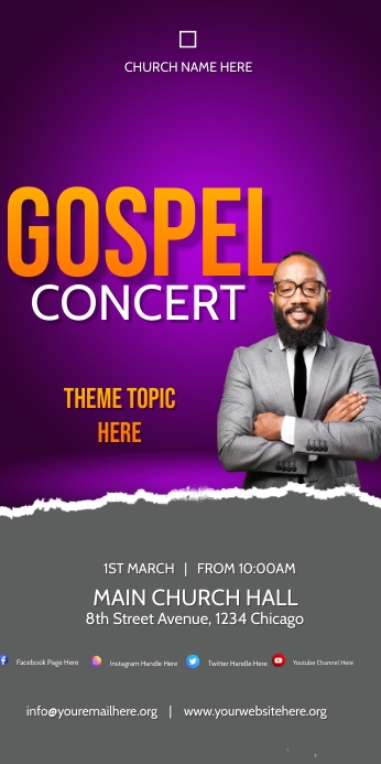 gospel concert Template | PosterMyWall