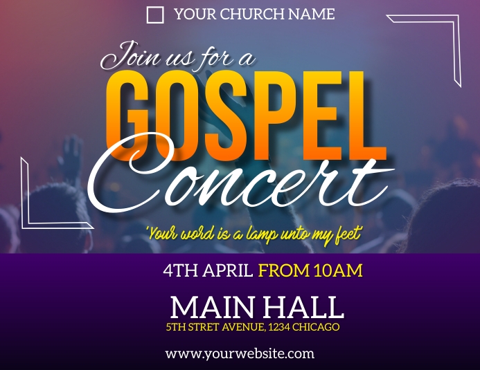 gospel concert flyer Template | PosterMyWall