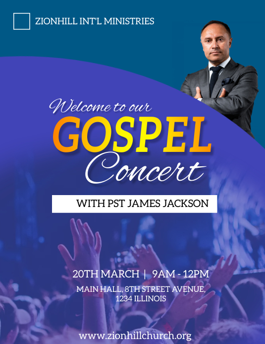 gospel concert flyer Template | PosterMyWall