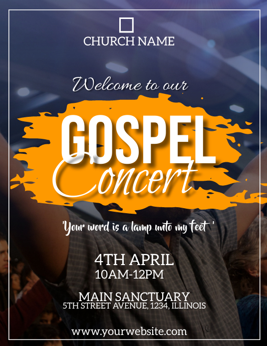 gospel concert flyer Template | PosterMyWall