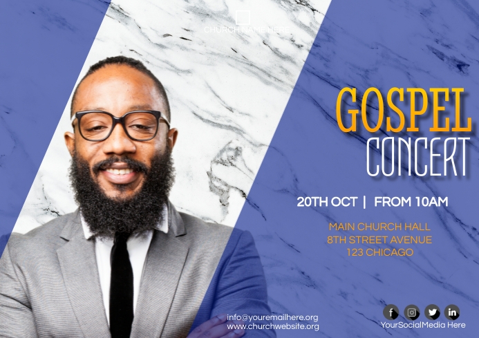 gospel concert flyer Template | PosterMyWall