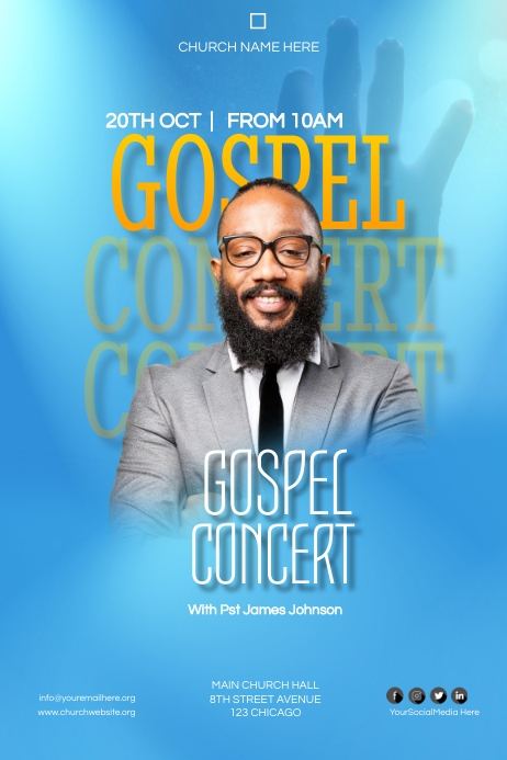 gospel concert flyer Template | PosterMyWall