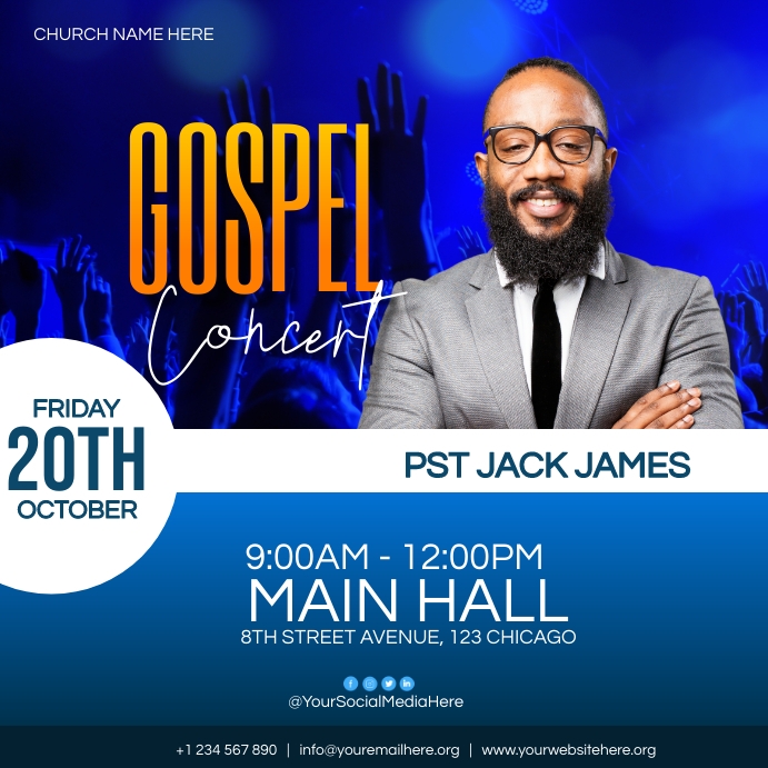 gospel concert flyer Template | PosterMyWall