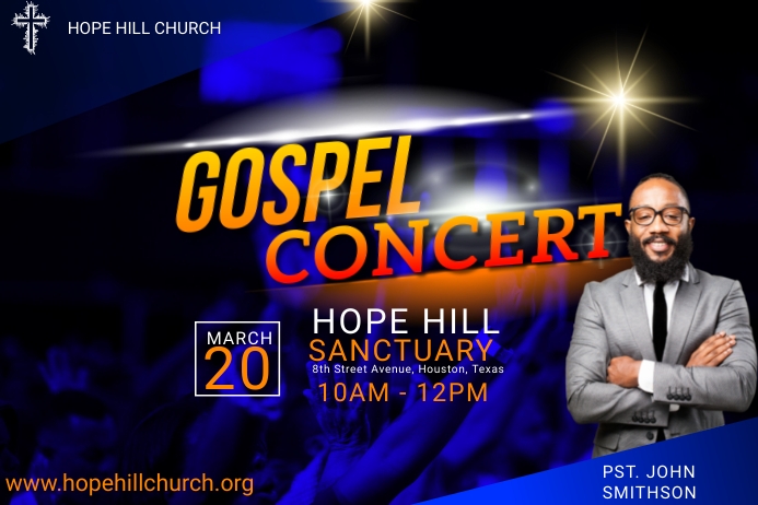 gospel concert flyer Template | PosterMyWall