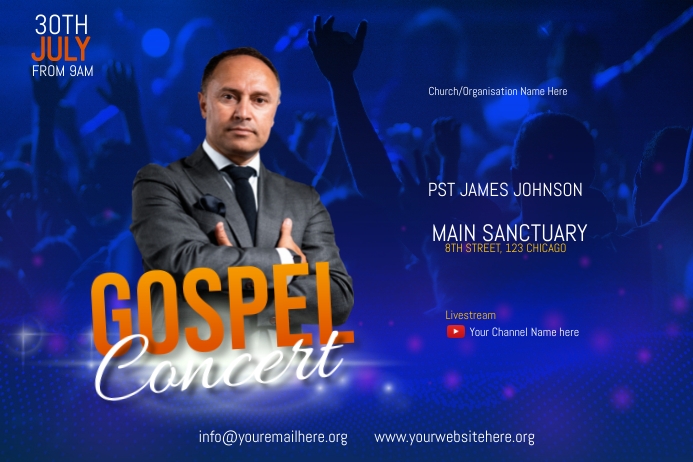 Modèle De Flyer de Concert Gospel | PosterMyWall